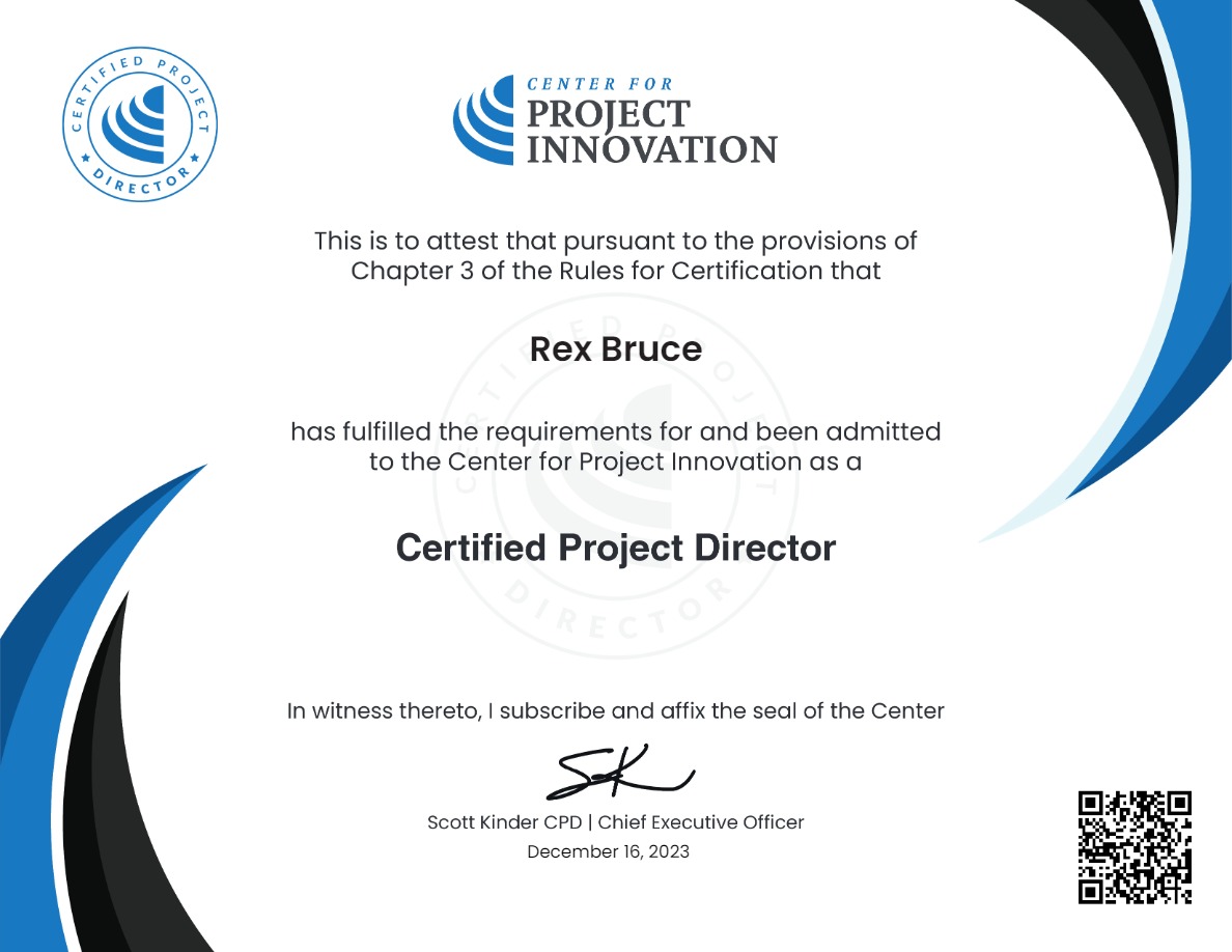Certification • Center for Project Innovation