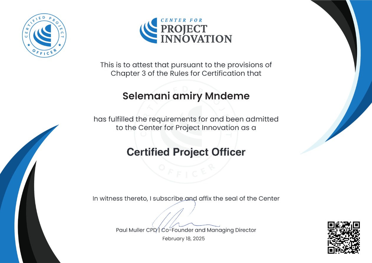 Certification • Center for Project Innovation
